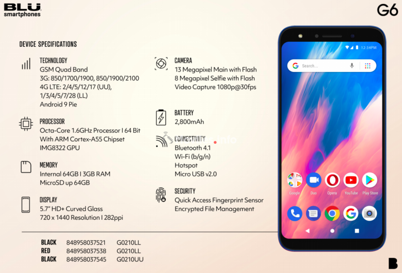 BLU G6: Características, precio y donde comprar - Moviles.info